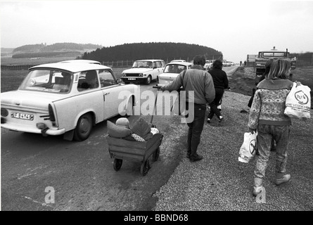 Geografie/Reisen, Wiedervereinigung, Bayern, DDR-weit über die deutsche ...