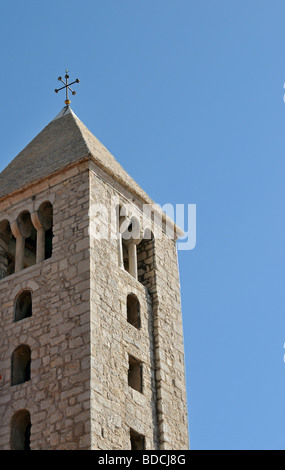 Turm der St. Andreas Kirche, Stadt Rab, Insel Rab, Kvarner Bucht ...