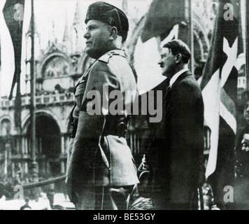 Benito Mussolini und Adolf Hitler in München, 1938 Stockfotografie - Alamy