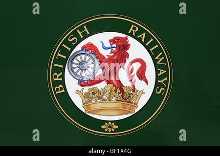 Classic British Railways Symbol / Logo gemalt auf dem Zug Wagen ...
