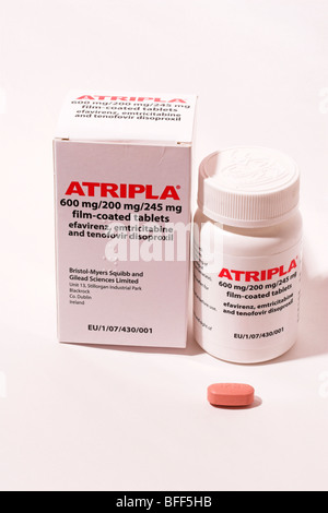 Atripla Tabletten für HIV-Therapie Stockfotografie - Alamy