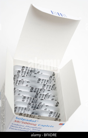 Box 100 Solpadol Codein Caplets Stockfotografie - Alamy