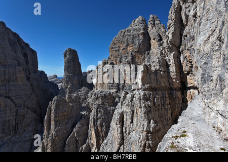 Die via Ferrata Bochette Centrali in den Brenta Dolomiten, Italien ...