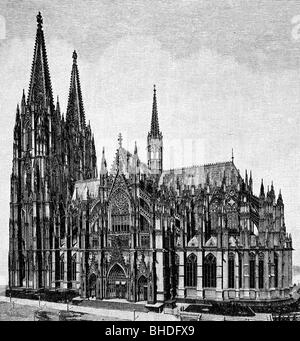 Geografie/Reisen, Deutschland, Köln, Kirchen, Dom, Außenansicht ...
