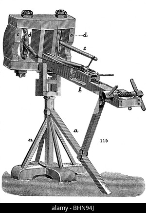 Militär, Antike Welt, Kanonen, Katapult, Palintonon (Waffe), gestreckt ...