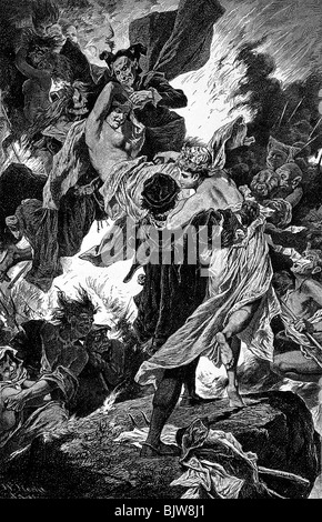 Literatur, "Faust I", 21. Szene "Walpurgisnight", Szene mit Hexen ...