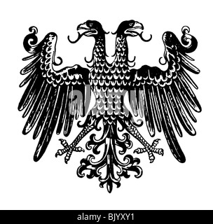Wappen mit Doppeladler, Adlertor Tor Fugger Häuser, Augsburg, Schwaben ...