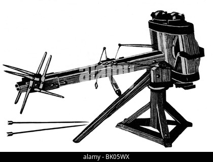 Militär, Antike Welt, Kanonen, Katapult, Palintonon (Waffe), gestreckt ...