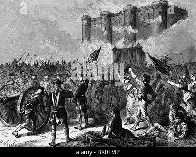 Frankreich, französische Revolution. Sturm auf die Bastille 14. Juli ...
