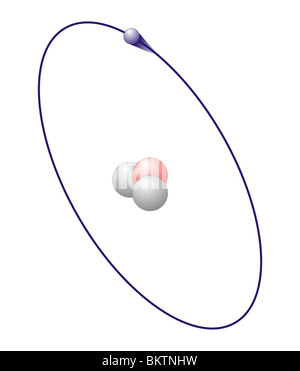 Wasserstoff chemisches Element der atomaren Struktur Abbildung ...