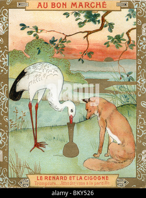 Der Fuchs und der Storch Stockfoto, Bild: 184249104 - Alamy