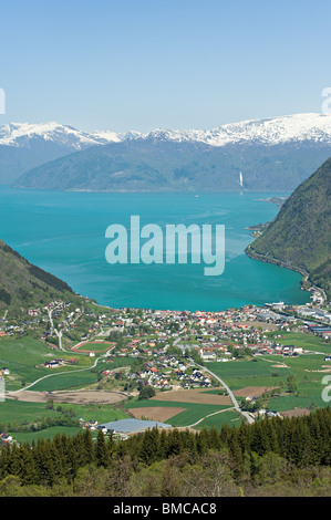 Die Stadt Vik und der Sognefjorden, Norwegen Stockfotografie - Alamy