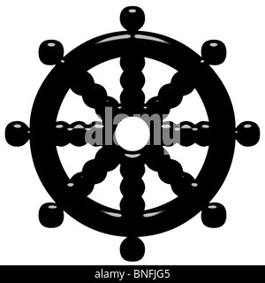 Religion, Buddhismus, Rad des Gesetzes (Dharmacakra), symbolisierend ...