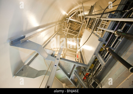 Das Innere des Siemens Offshore-Turm einer Windkraftanlage, bestimmt ...