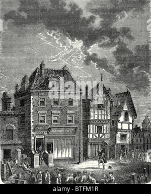 Benjamin Franklin Blitzableiter, 1752 Stockfotografie - Alamy