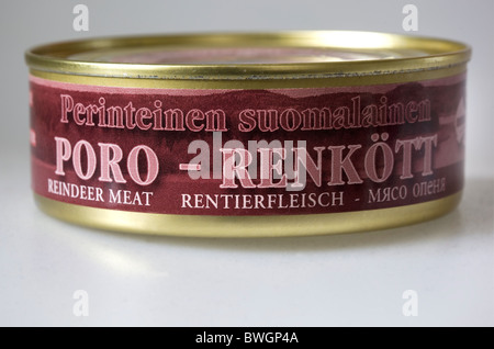 Dose Rentierfleisch oder Poro - ein Beispiel für das seltsame oder ...