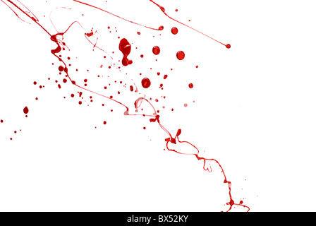 Blutigen Hintergrund. Blut rot imitieren zu malen, Spritzer und Tropfen ...