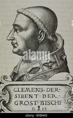Papst Clemens VII. (1478-1534). Geboren Giulio di Giuliano Medici ...