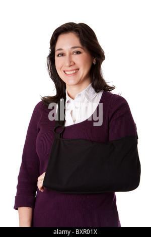 Gebrochener Arm. Arm Sling Therapie Unterstützung und um den Ellbogen ...