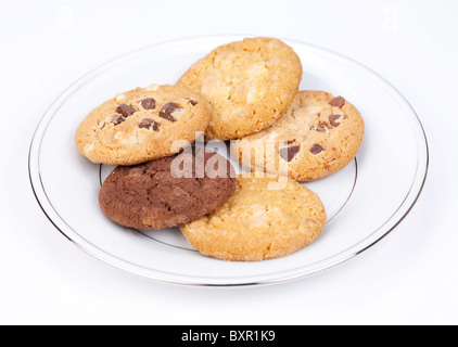 verschiedene Kekse auf Platte Stockfotografie - Alamy