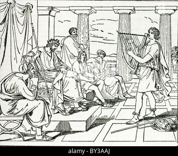 David spielt die Harfe Stockfoto, Bild: 6069471 - Alamy