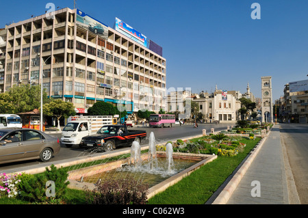 Stadt Hama Syrien Nahost alten alten arabischen Arabisch Orontes ...