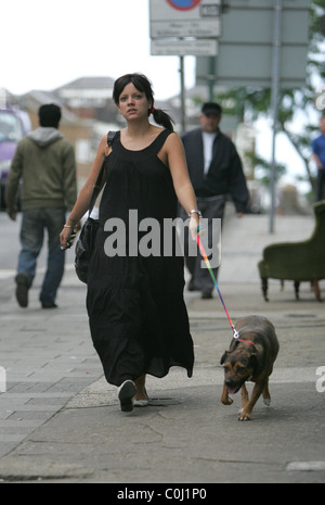 Lily Allen Arriving mit ihrem neuen Hund nach Hause holte sie vom ...