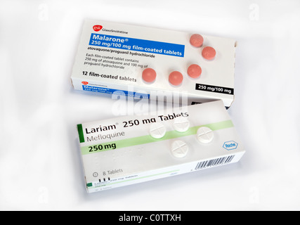 Lariam Malaria Tabletten mit Wirkstoff Mefloquin Stockfoto, Bild ...