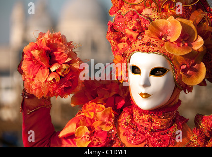 Karneval in Venedig, Kostüme, Masken, Maskenball, Februar, Piazza San ...