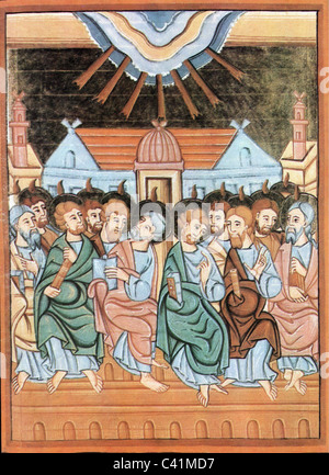 Religion, Christentum, Pfingsten, die Ausgießung des Heiligen Geistes ...