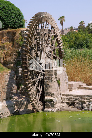 Hama Wassermühle Noria 20 Meter hohen Syrien Orontes River zu bauen, in ...