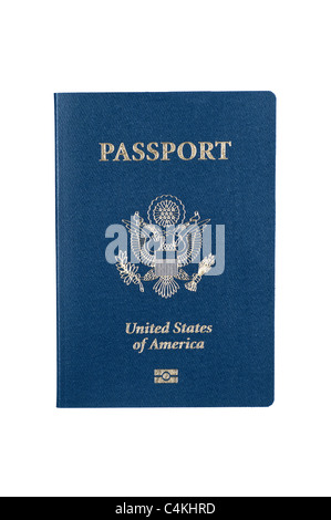 Ein USA-Pass isoliert auf weißem Hintergrund. Dies ist neue Version ...