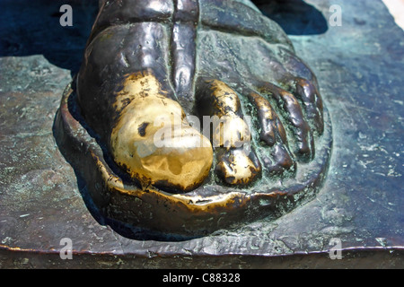 Statue des Bischofs Gregor von Nin im Giardin Park, Split, Kroatien ...