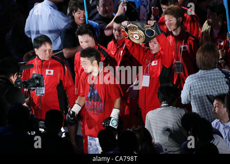 Akira Yaegashi, 20. Juni 2012 - Boxen: der WBC und WBA Mindestgewicht ...