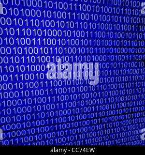 Binären code Nullen und Einsen, die grünen Hintergrund erstellen ...