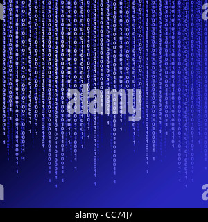 Binären code Nullen und Einsen, die grünen Hintergrund erstellen ...