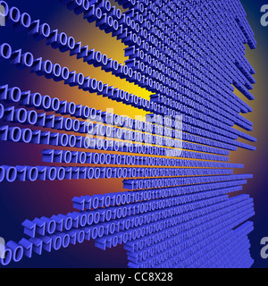 Binären code Nullen und Einsen, die grünen Hintergrund erstellen ...