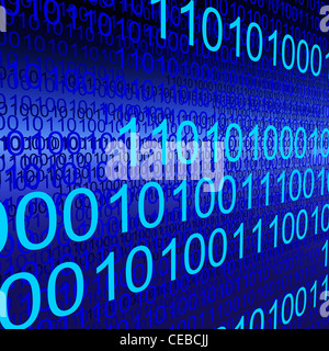 Binären code Nullen und Einsen, die grünen Hintergrund erstellen ...