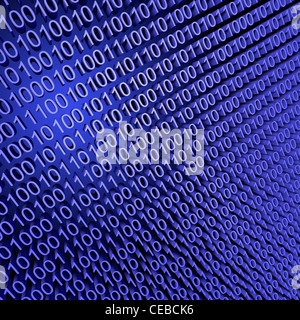 Binären code Nullen und Einsen in grün Hintergrund erstellen ...