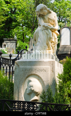 Grab von Frédéric Chopin, Friedhof Pere Lachaise, Paris, Frankreich ...