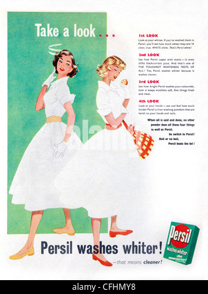 1955 britischen Werbung für Persil Waschmittel Stockfotografie - Alamy