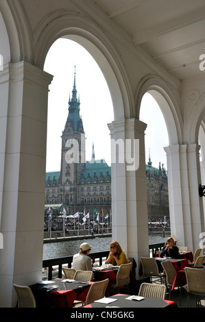 Die Alster Passage, die gehobenen Arcade in der Neustadt, in der Nähe ...