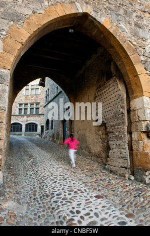 Frankreich, Ain, das mittelalterliche Dorf Pérouges, beschriftet mit ...