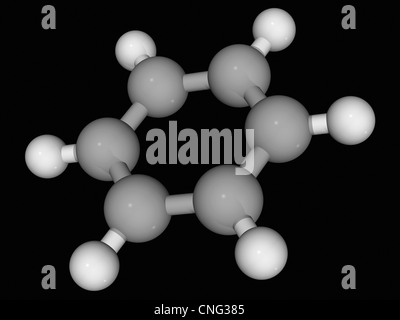 Molekulares Modell des Benzol Stockfotografie - Alamy
