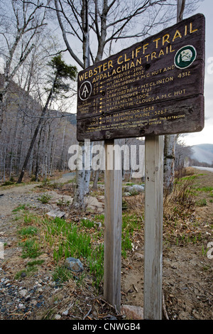 Appalachian Trail (Webster Cliff Trail) im Crawford Notch State Park in ...