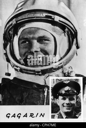 Sowjetischer Kosmonaut YURI GAGARIN (1934-1968) und der erste Mensch im Weltall Stockfotografie ...
