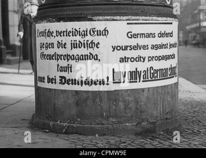 Anti Semitic Propaganda Poster vom deutschen NS-Regime Ära, in der die ...