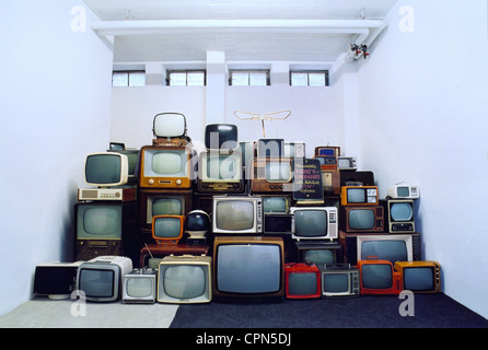 Rundfunk, Fernsehen, Sammlung von alten Fernseher der 50er, 60er und ...