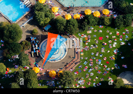 Luftaufnahme, Schwimmbad, Schwimmbad, Panorama Pool Velbert-Neviges ...