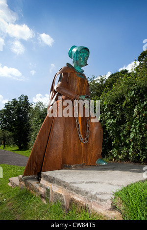 Eine Statue von Alice Nutter enthüllt eine der Hexen Pendle in ihr ...